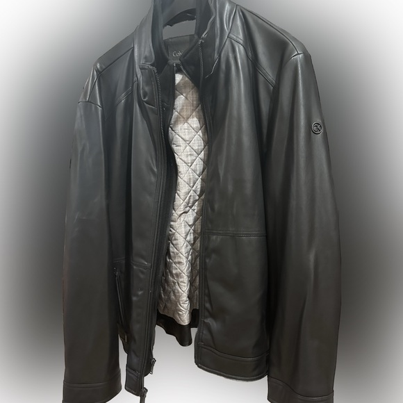 Calvin Klein | Jackets & Coats | Mens Calvin Klein Leather Jacket Xl ...